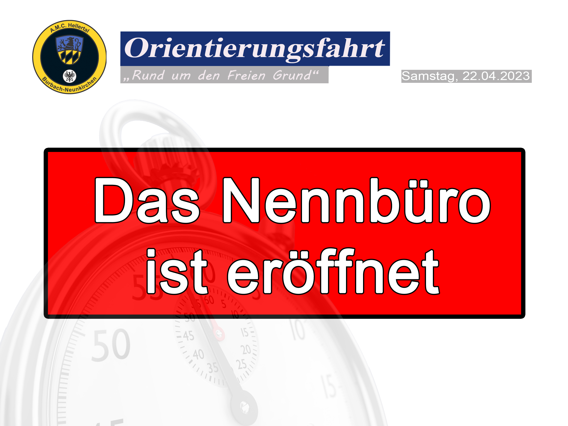 Orientierungsfahrt "Rund um den Freien Grund" - Nennung jetzt möglich ...